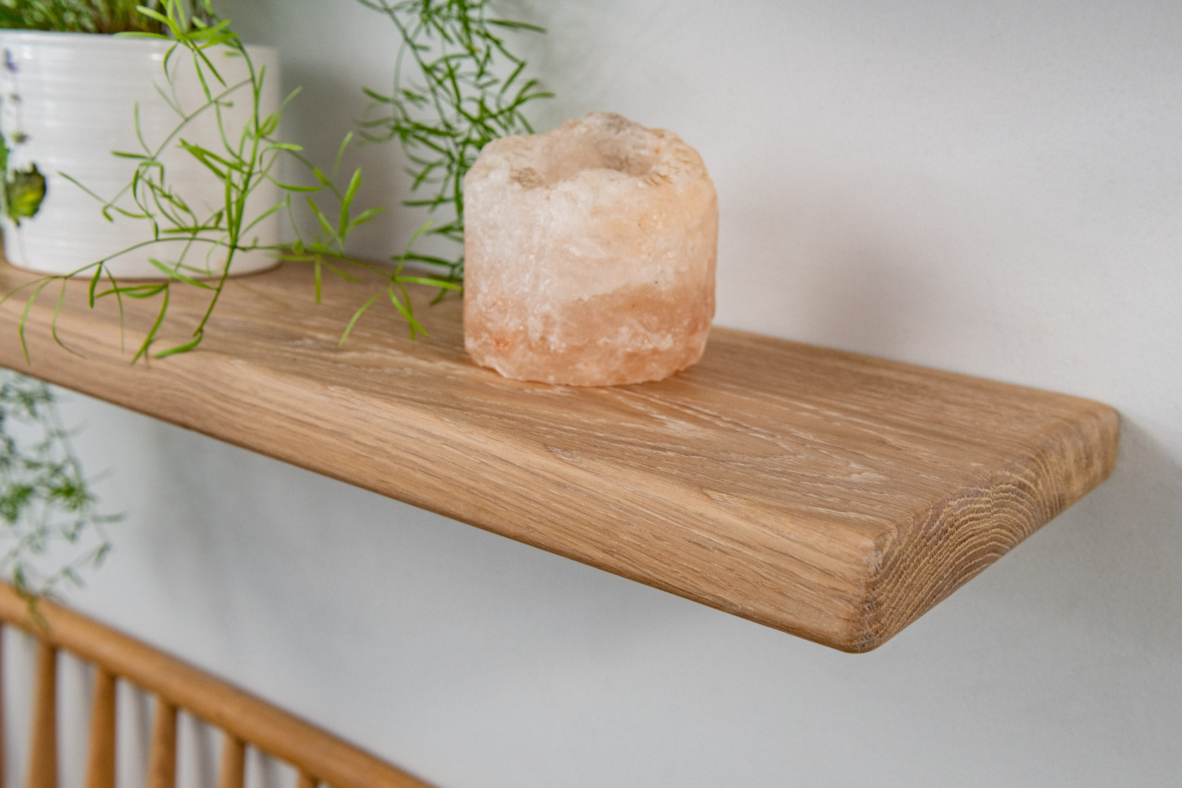 Thin Country Cottage – White Oak Floating Shelves